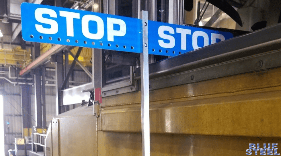 Railroad Blue Flag Safety Tag Out - Blue SteelCo, Inc.